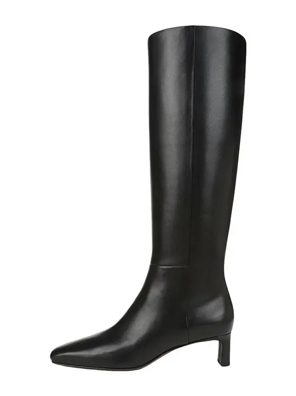 Vince Lilith Leather Knee High Boots - Black