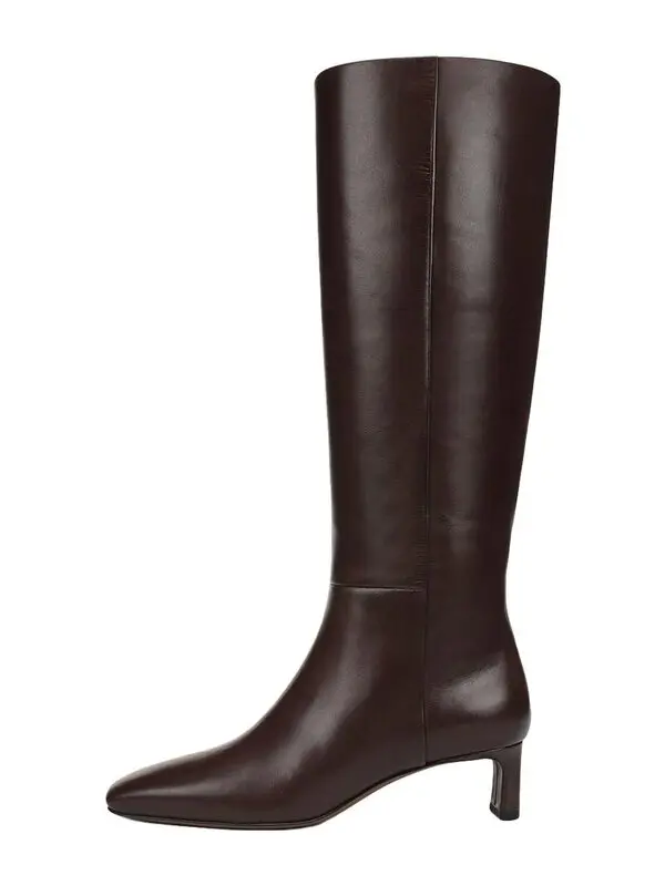 Vince Lilith Leather Knee High Boots - Ganache