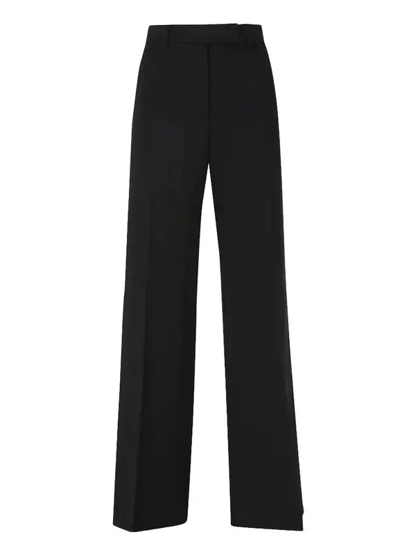 Seventy Pressed Crease Wide-leg Trousers - Black