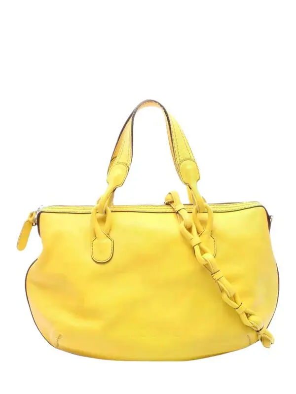 Loewe Fiesta Leather Satchel Bag - Yellow