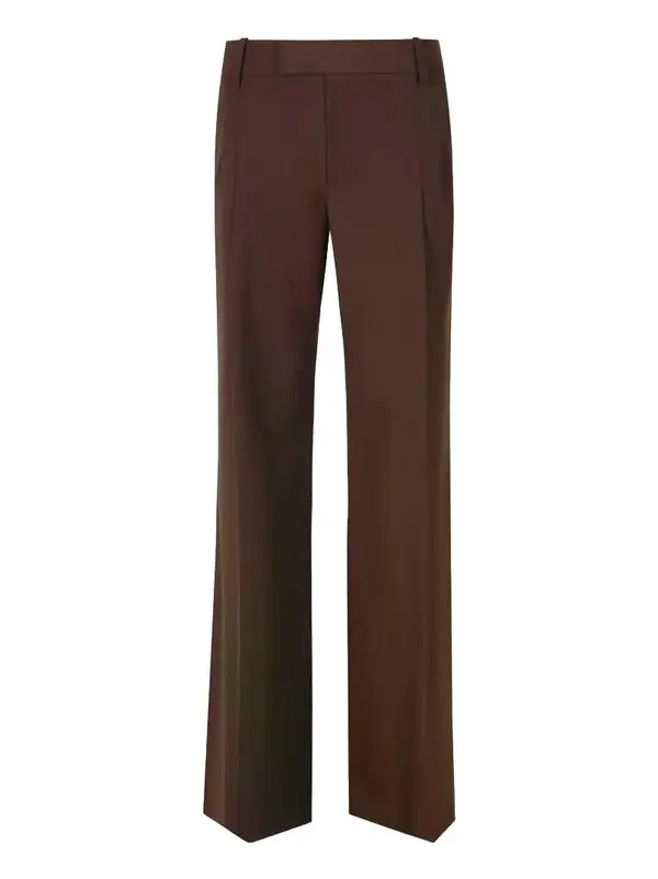 Federica Tosi Pressed-crease Straight-leg Trousers - Brown