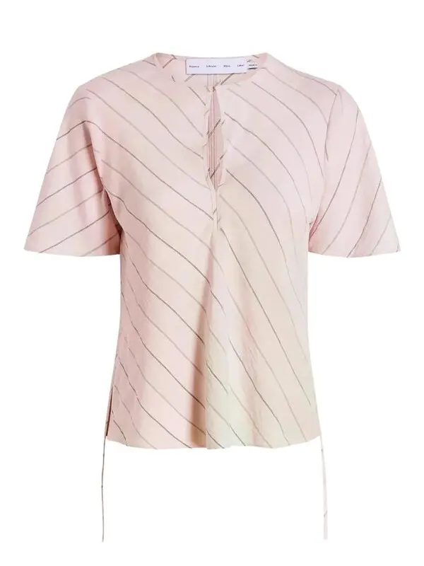 Proenza Schouler White Label Tasha Pinstripe Blouse - Pink