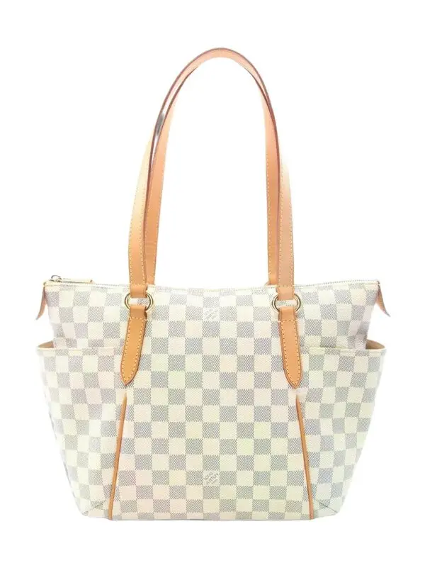 LOUIS VUITTON Damier Azur Totally Tote Bag - White