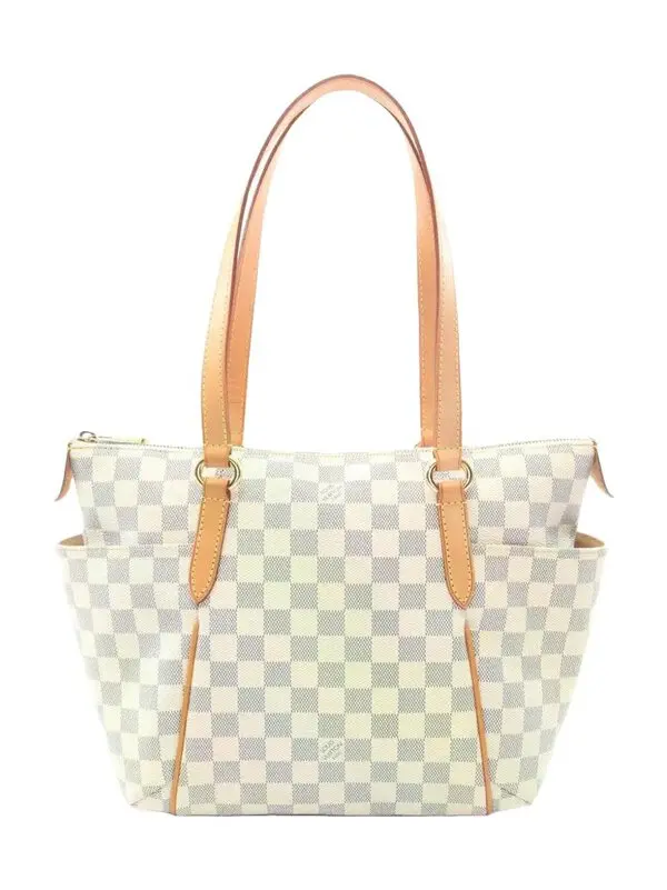 LOUIS VUITTON Damier Azur Totally Tote Bag - White