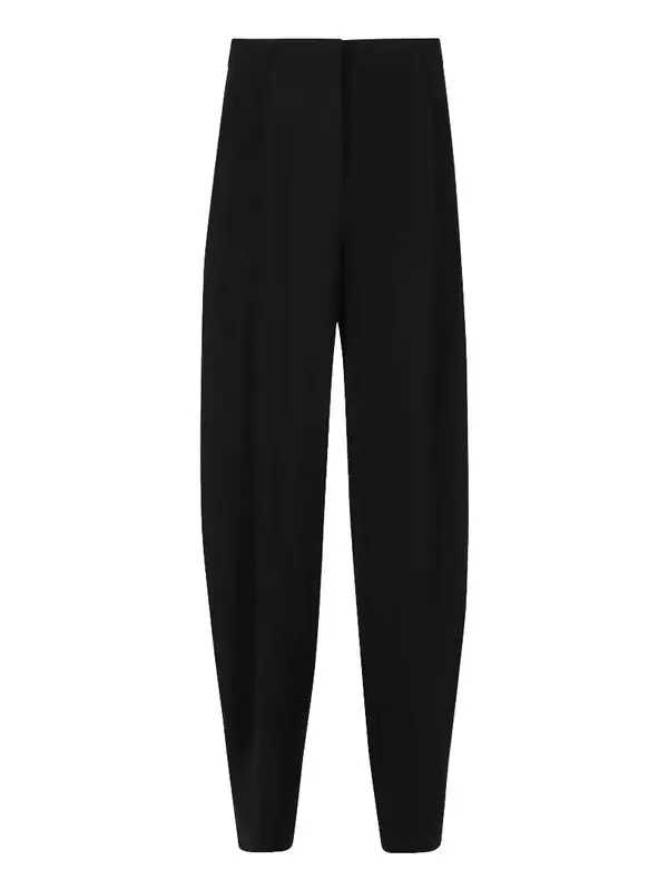 Andamane Pleated Tapered Trousers - Black