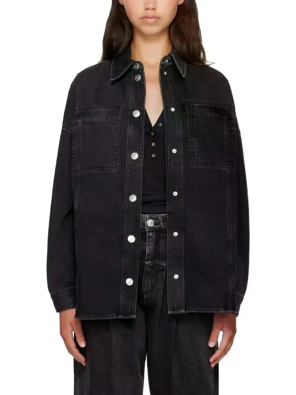MARANT ETOILE Imana Faded Finish Shirt - Black