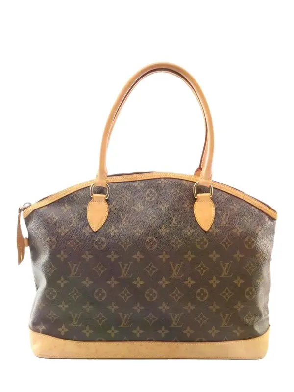 LOUIS VUITTON Monogram Lockit Tote Bag - Brown