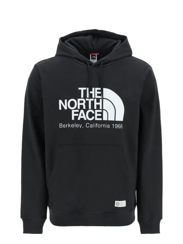 The North Face Logo Printed Drawstring Hoodie - Black
