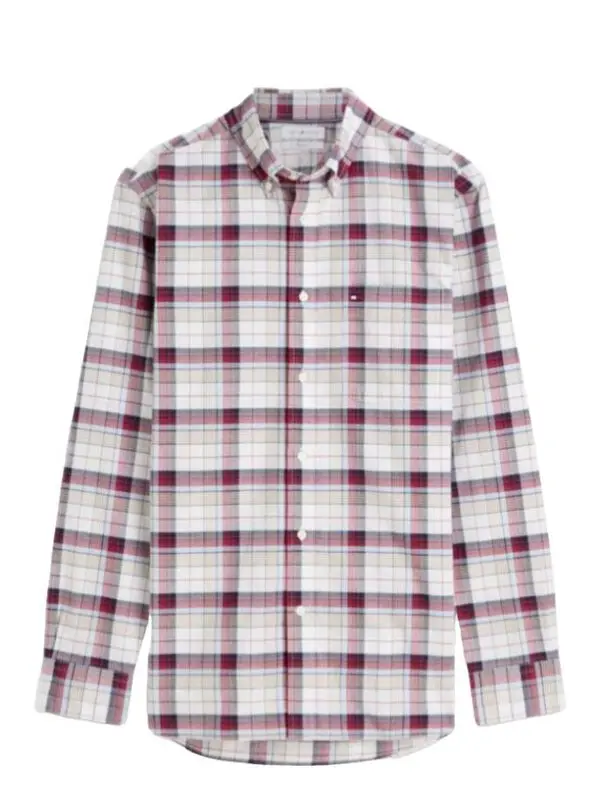 Tommy Hilfiger Check-print Button-down Shirt - White/plaid