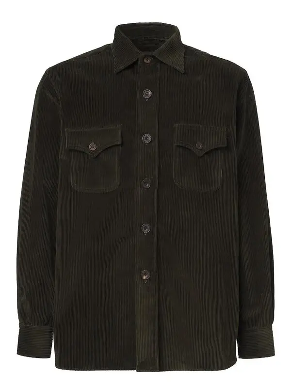 Rubinacci Cotton Corduroy Overshirt - Green