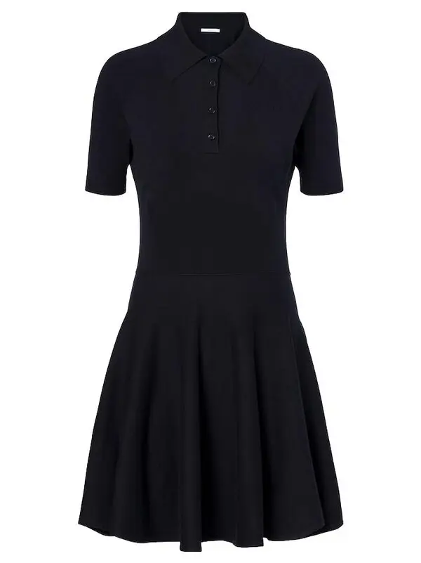 Givenchy Cotton And Silk-blend Polo Dress - Blue
