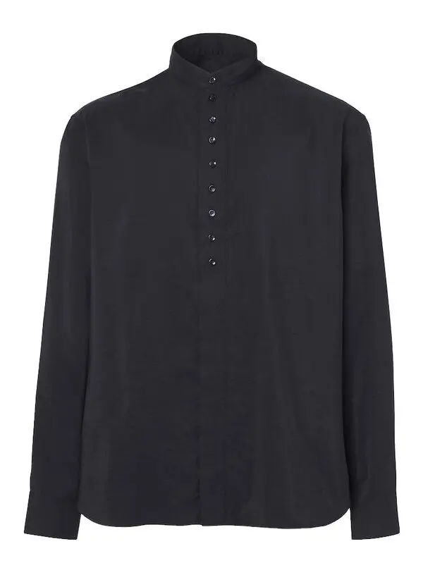 Giorgio Armani Silk-blend Shirt - Blue