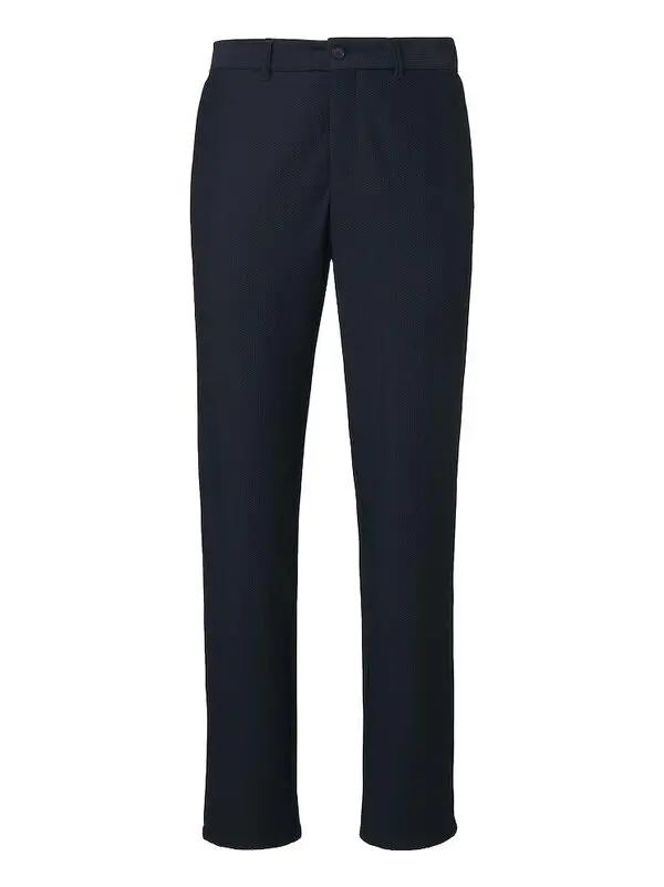 Giorgio Armani Waffle-knit Straight Pants - Blue