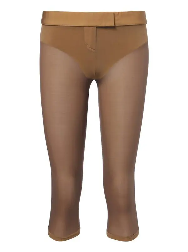 Magda Butrym Semi-sheer Capri Pants - Beige