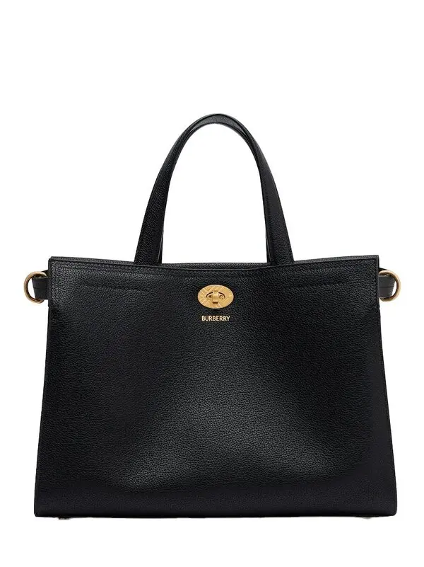 Burberry Leather Top-handle Bag - Black