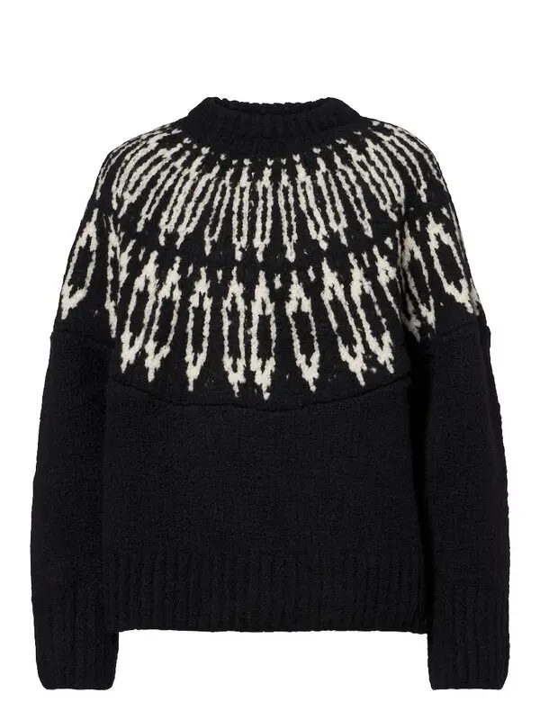Altuzarra Coleman Fair Isle Wool Sweater - Black