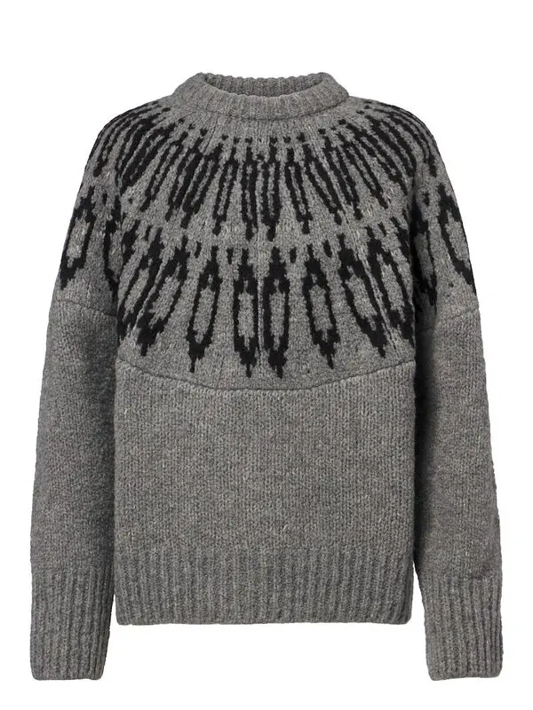 Altuzarra Coleman Fair Isle Wool Sweater - Grey
