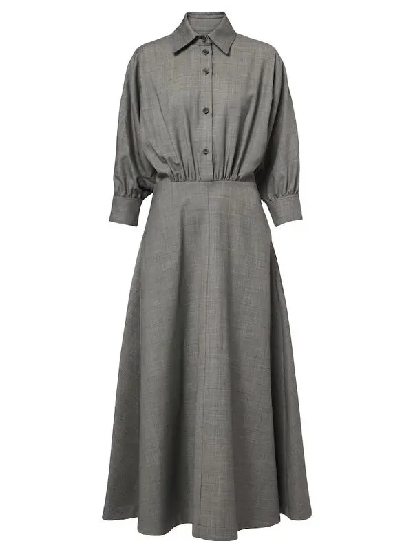 Altuzarra Eleanor Wool Midi Dress - Grey