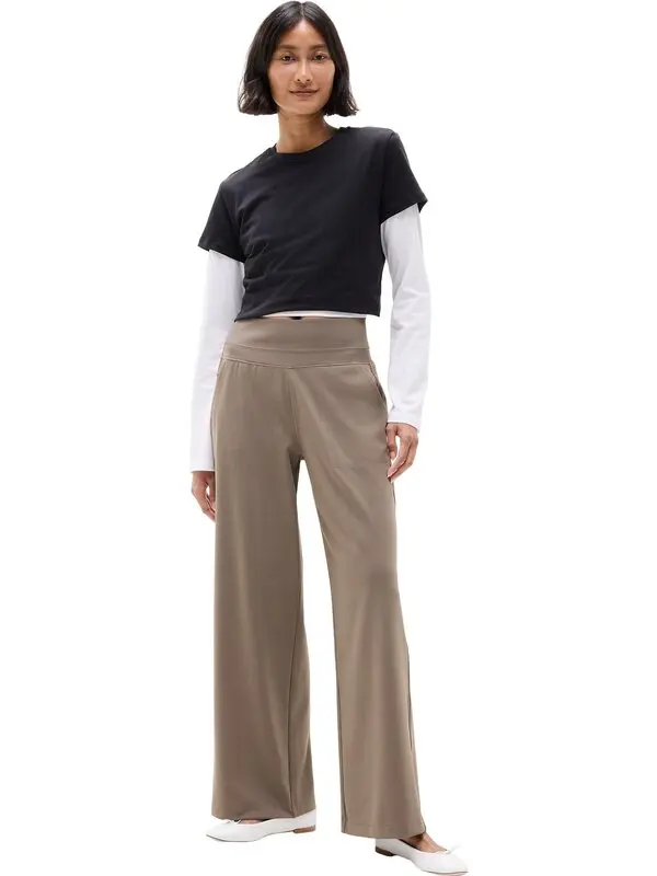Athleta Venice High Rise Wide Leg Pant - Umber