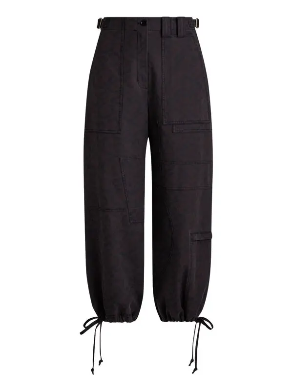 Scanlan Theodore Double Cotton Printed Cargo Trousers - Cafe