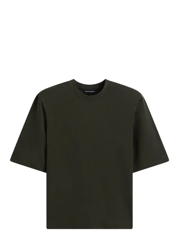 Scanlan Theodore Mercerised Oversize Shoulder Pad Tee - Army
