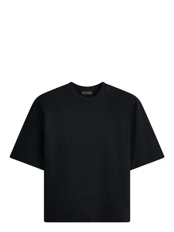 Scanlan Theodore Mercerised Oversize Shoulder Pad Tee - Black