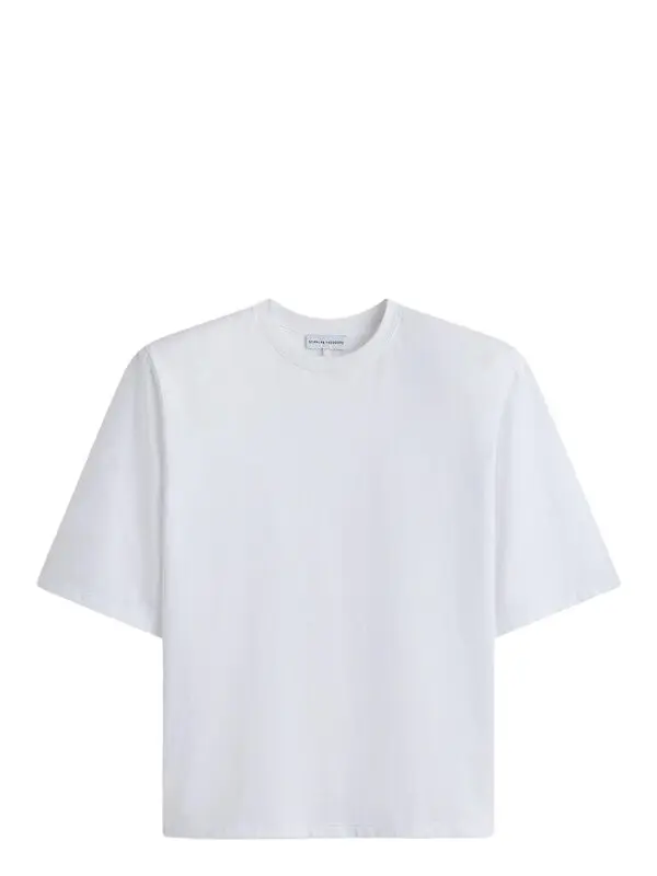 Scanlan Theodore Mercerised Oversize Shoulder Pad Tee - White