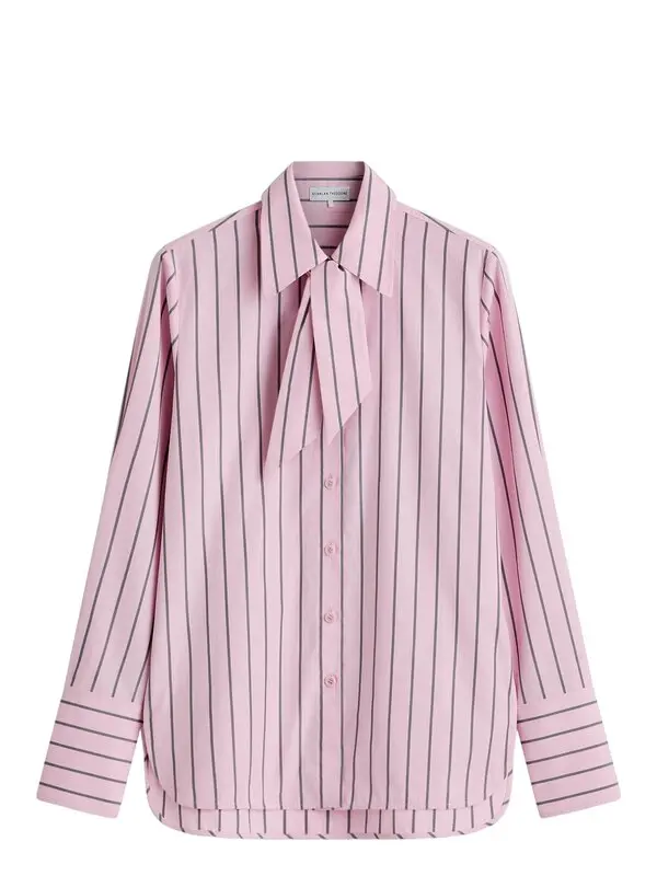 Scanlan Theodore Stripe Cravat Shirt - Pink