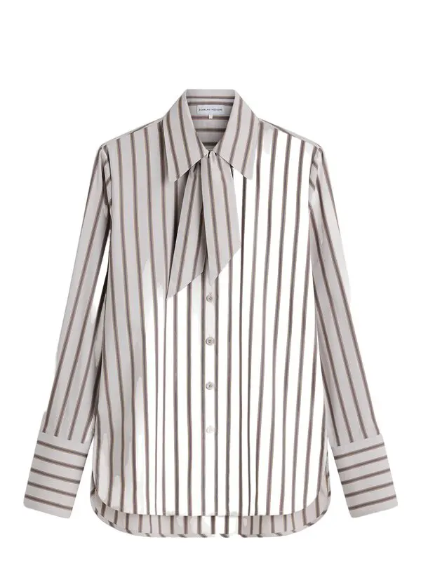 Scanlan Theodore Stripe Cravat Shirt - Sable