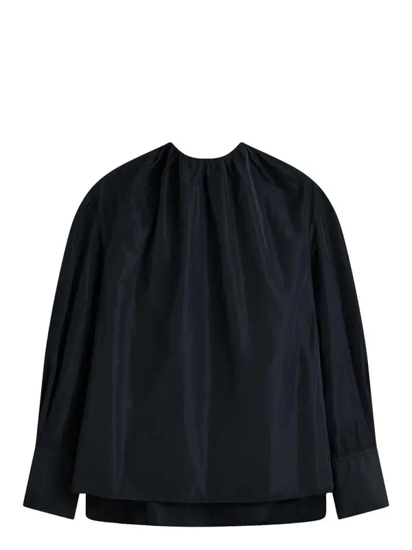Scanlan Theodore Taffeta Gather Neck Top - Black