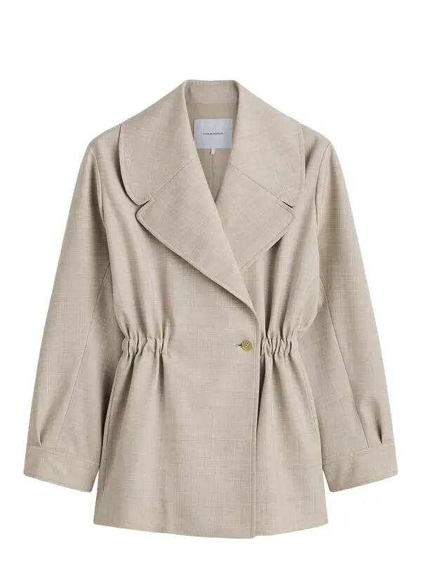 Scanlan Theodore Plaid Cocoon Sleeve Jacket - Sable
