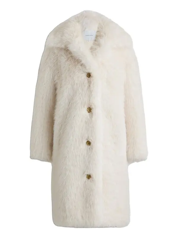 Scanlan Theodore Faux Fur Coat - Alabaster