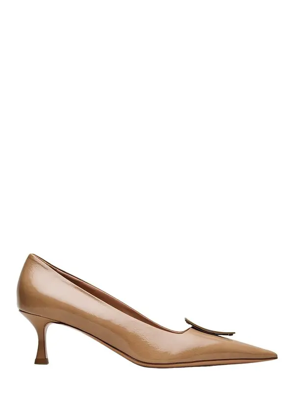 Scanlan Theodore Sculptural Triangle Frame Pumps - Caramel