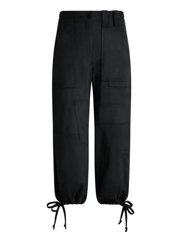 Scanlan Theodore Faux-suede Crop Cargo Trousers - Black