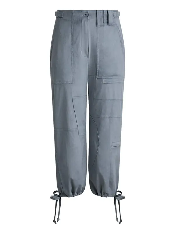 Scanlan Theodore Faux-suede Crop Cargo Trousers - Denim