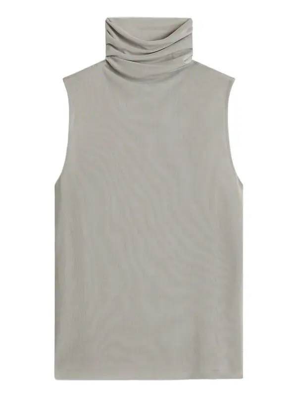 Scanlan Theodore Mesh Soft Funnel Neck Tank - Stone