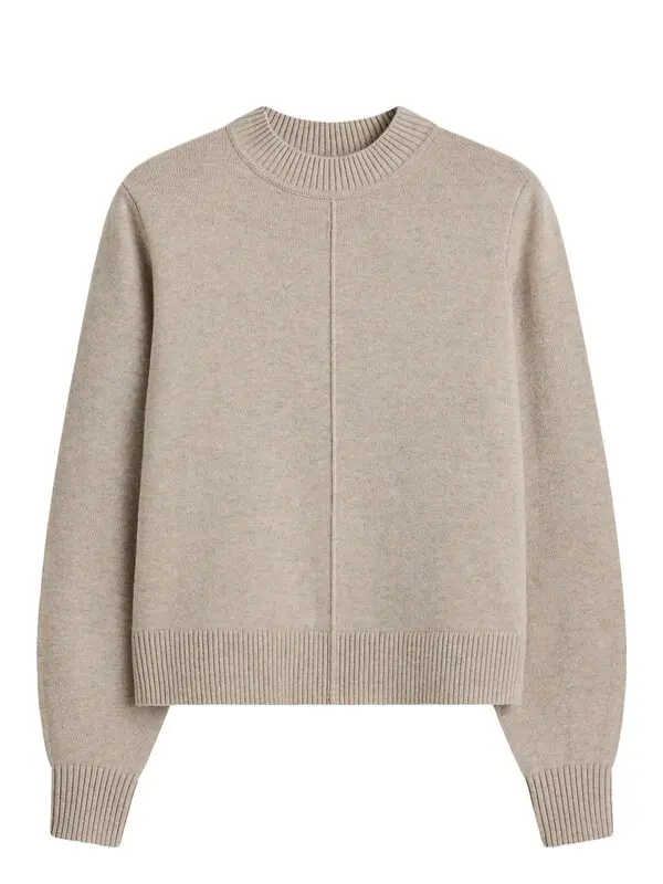 Scanlan Theodore Cashmere Wool Zip-front Crew Sweater - Sable