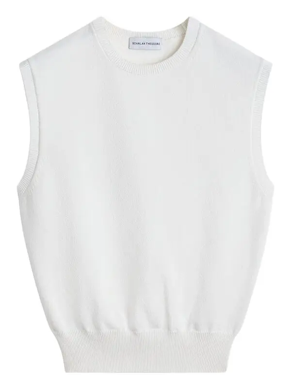 Scanlan Theodore Crepe Knit Jersey Tank - Cream