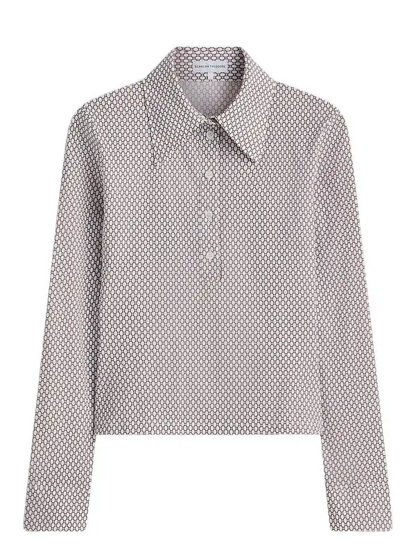 Scanlan Theodore Italian Chain Print Shirt - White.tan
