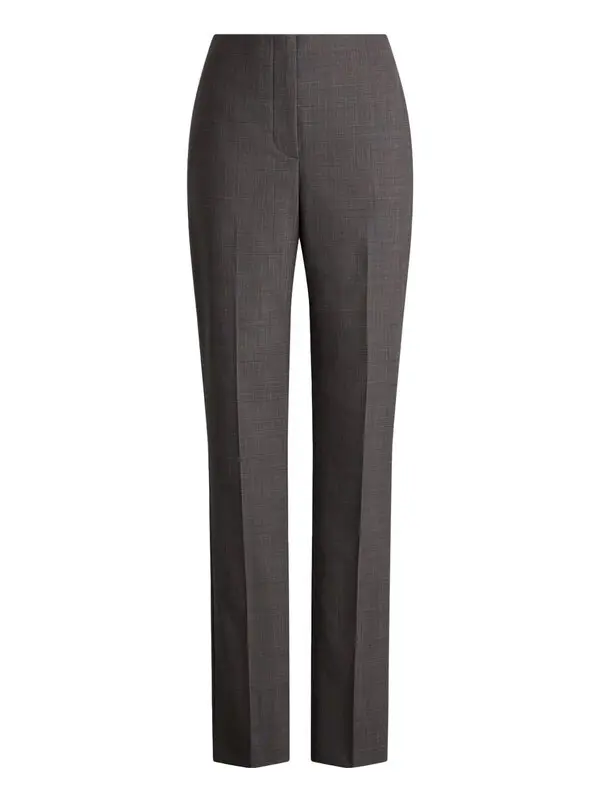 Scanlan Theodore Plaid Slim Leg Trousers - Truffle