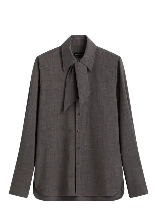 Scanlan Theodore Plaid Cravat Shirt - Truffle