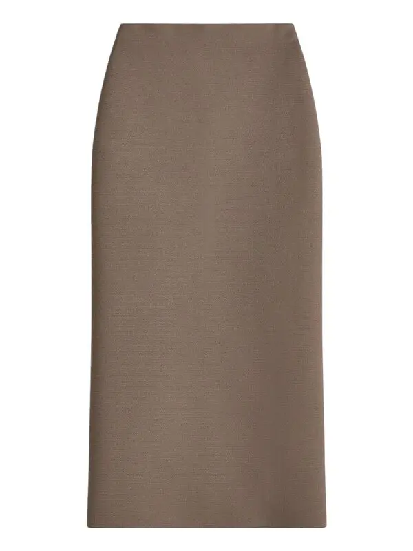 Scanlan Theodore Crepe Knit Pencil Long Skirt - Army