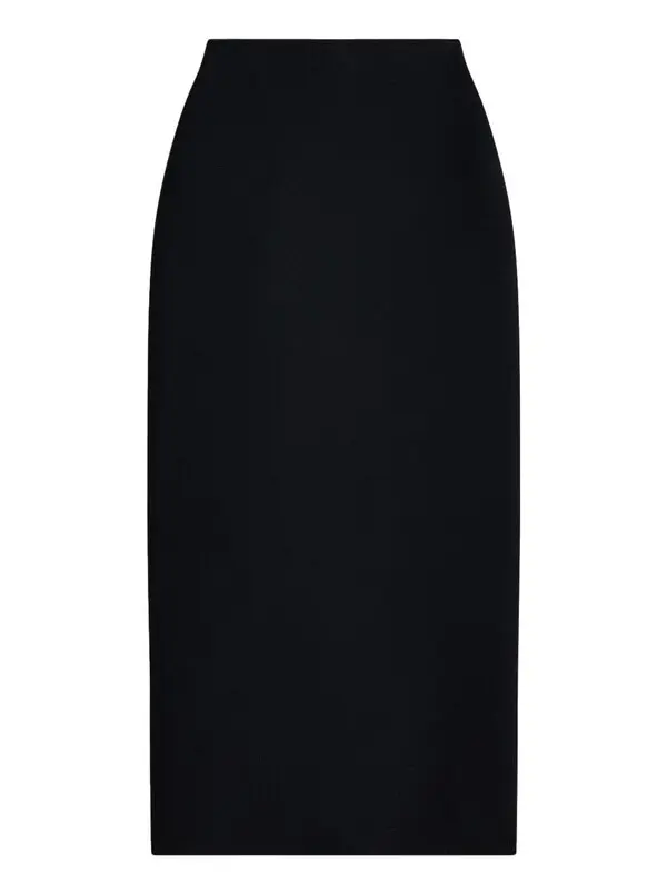 Scanlan Theodore Crepe Knit Pencil Long Skirt - Black