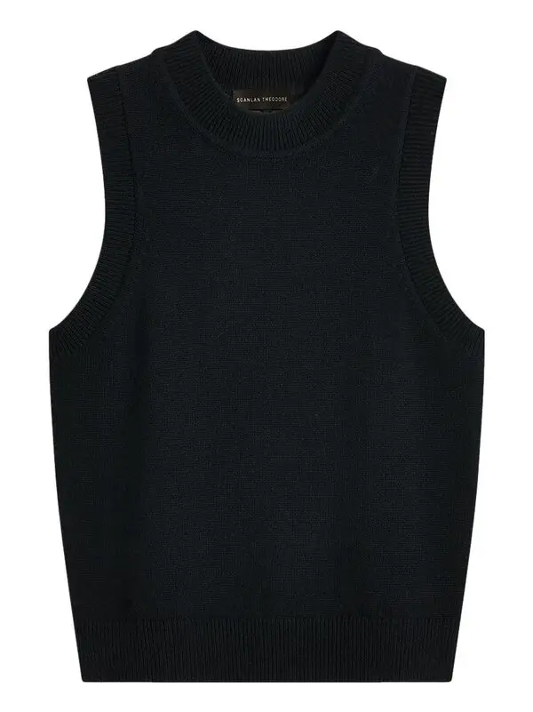 Scanlan Theodore Cashmere Wool Slim Tank - Black