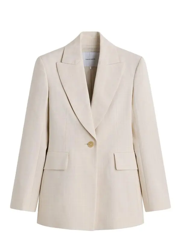 Scanlan Theodore Italian Textured Tailored Blazer - Alabaster