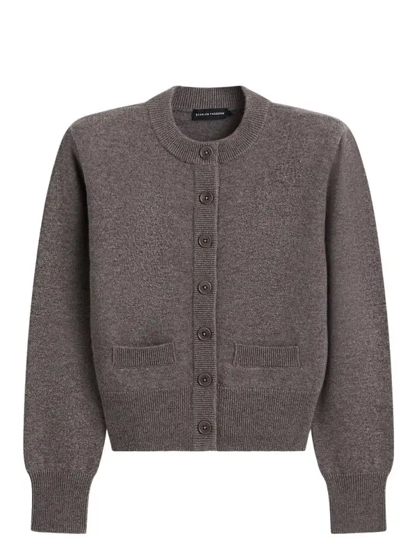 Scanlan Theodore Cashmere Wool Cardigan - Truffle