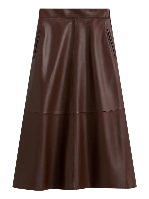 Scanlan Theodore Leather Long Skirt - Spice
