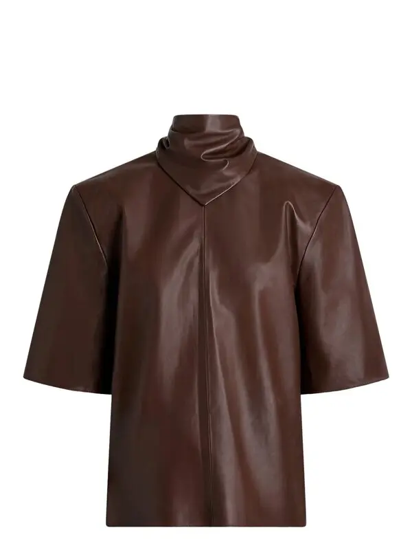 Scanlan Theodore Leather Cravat Top - Spice