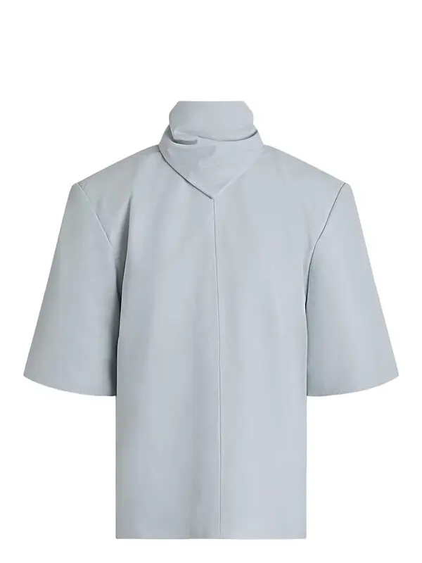 Scanlan Theodore Leather Cravat Top - Tinted.grey