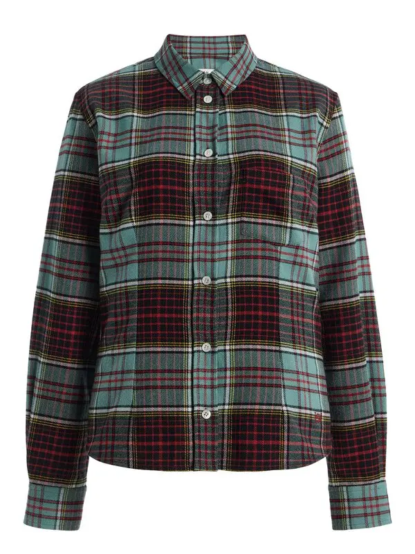 HIGH SPORT Cotton Long Sleeve Shirt - Plaid